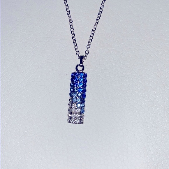Francesca's Collections | Jewelry | Shades Of Blue Pave Pendant W Chain ...